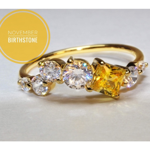 AmberRenée & Co | Jewelry | 4k Gold Citrine Topaz November Birthstone ...